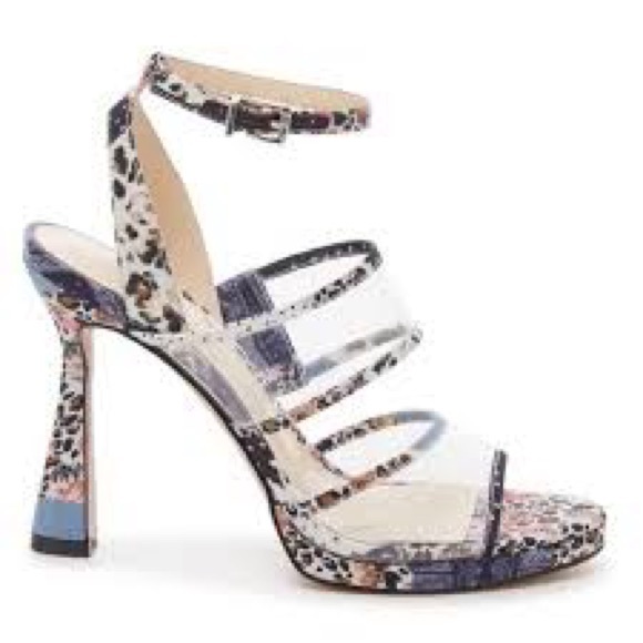 Jessica Simpson | Shoes | Jessica Simpson Lucite Panels Flared Heels ...